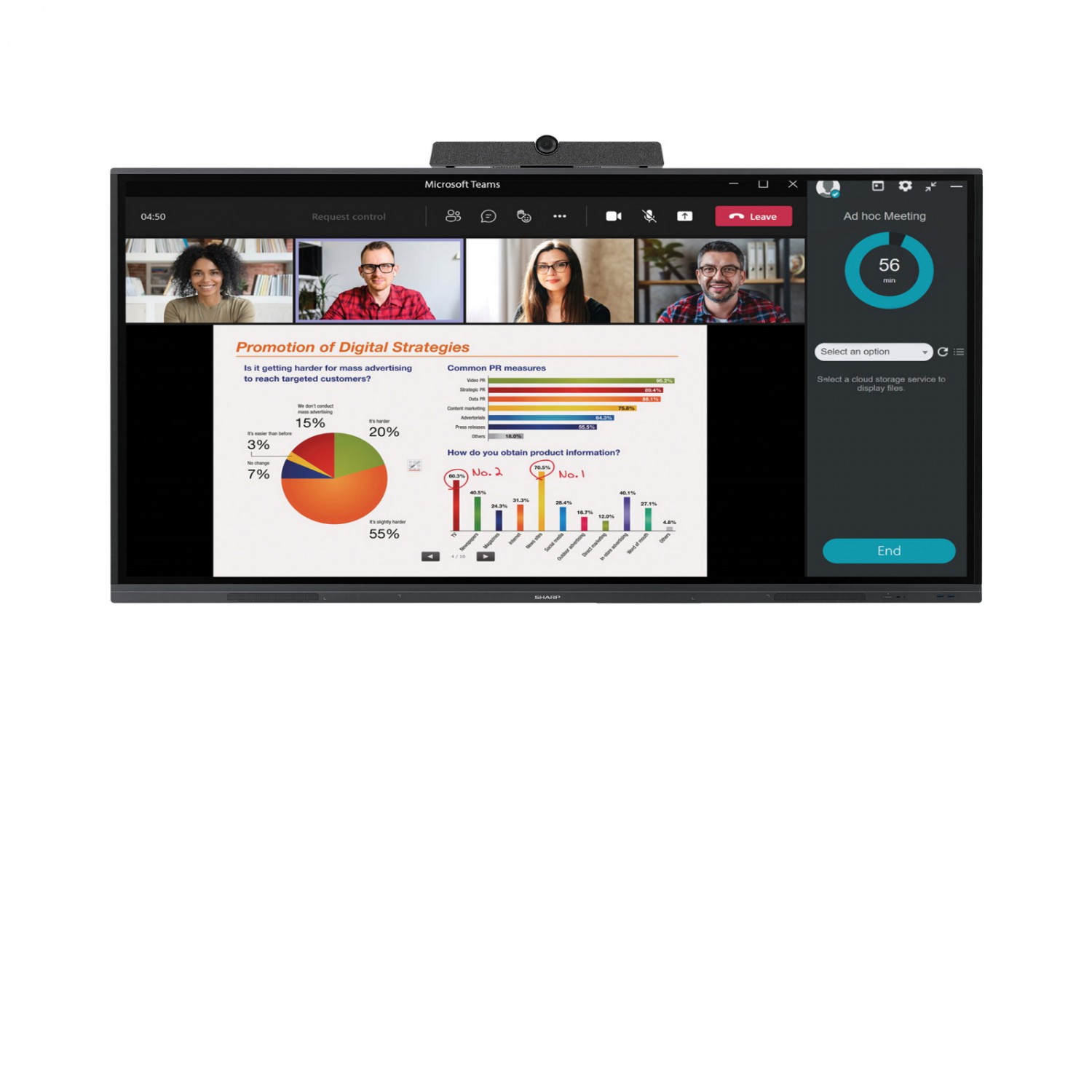 Sharp/NEC: interaktivní panel PN-L862B • Professional Computing